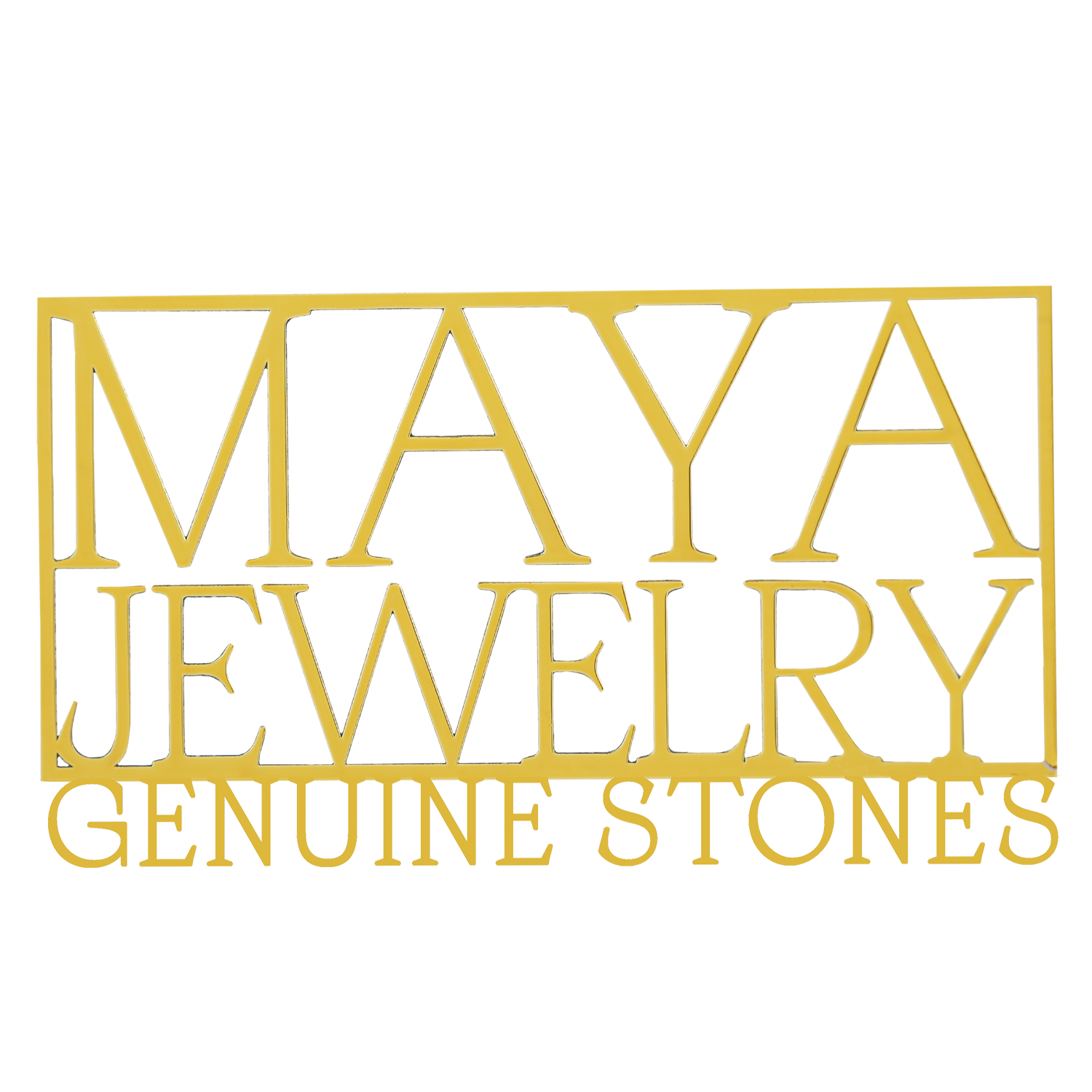 Gold Plated Metal Branded Stickers | Genuine Stones